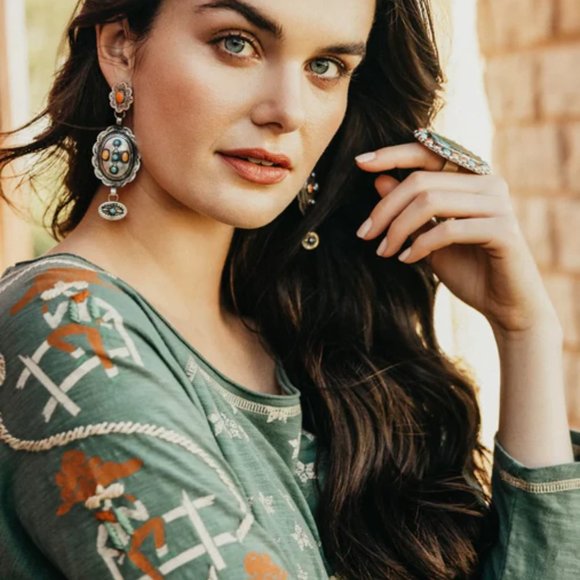 Double D Ranch | Tops | Double D Ranch Cowboys Up My Sleeve Top In ...